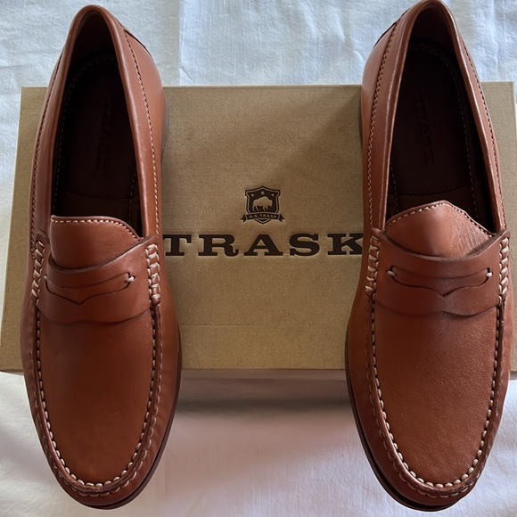Trask | Shoes | Trask Sadler Cognac Sheepskin Loafer Sz 15 New In Box ...